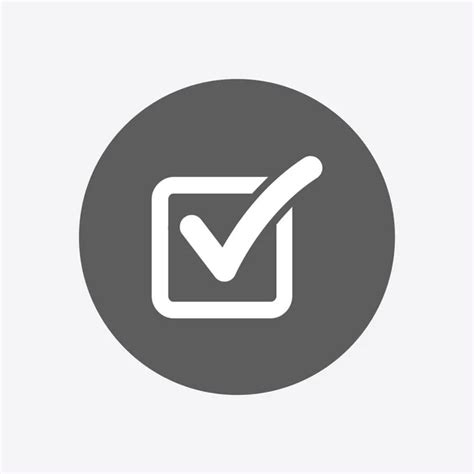 Check List Button Icon Check Mark Sign Stock Vector By Arhimicrostok