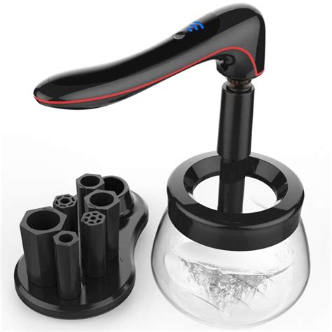 전기 스크러버 메이크업 브러쉬 청소 기계 자동 건조기 Usb 충전식 메이크업 브러쉬 클리너 검은색