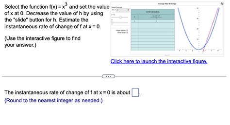Solved Select The Function F X X And Set The Value Of X At Chegg Com