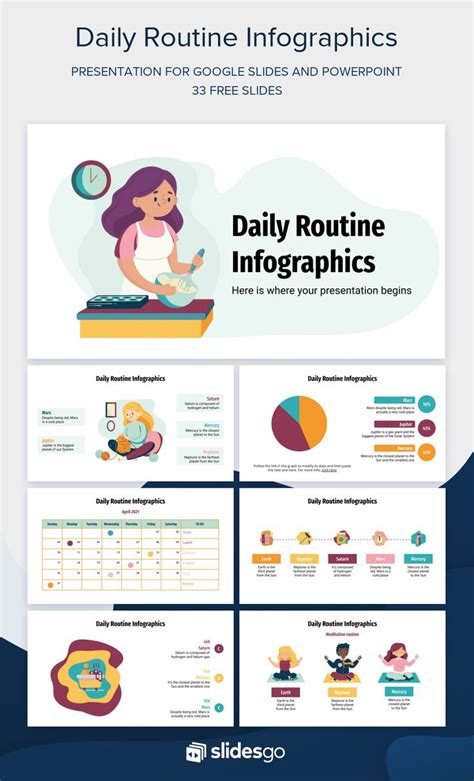 Daily Routine Infographics Google Slides PowerPoint