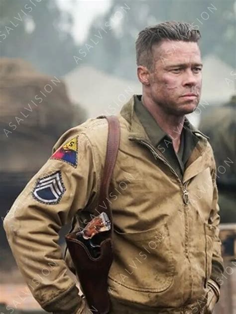 Fury Wardaddy Jacket Ww2 Fury Tanker Brad Pitt Bomber Jacket