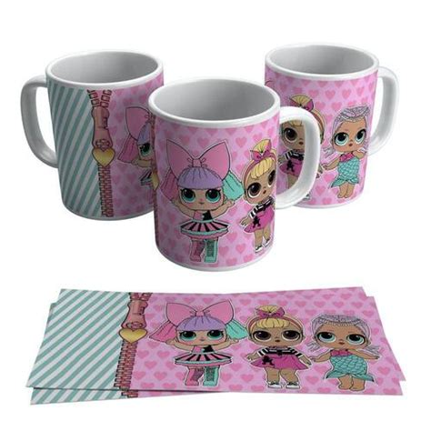 Caneca Boneca Surprise Briquedo 325ml Ponto