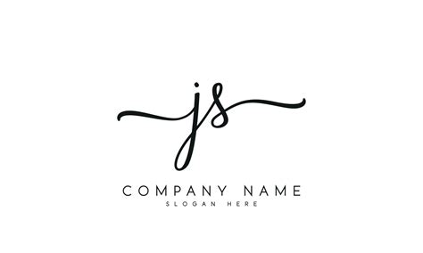 Handwriting Signature Style Letter Js Logo Design In White Background Pro Vector 21621573