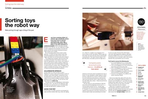 Issue 15 Hackspace Magazine Sorting Toys The Robot Way