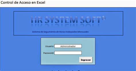Mini Aplicaciones En Excel Control De Acceso A Usuarios En Excel