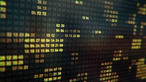 Technological Background Representation Yellow Binary Code Different