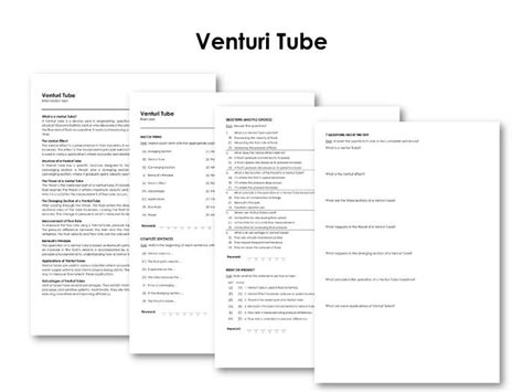 Venturi Tube Teaching Resources