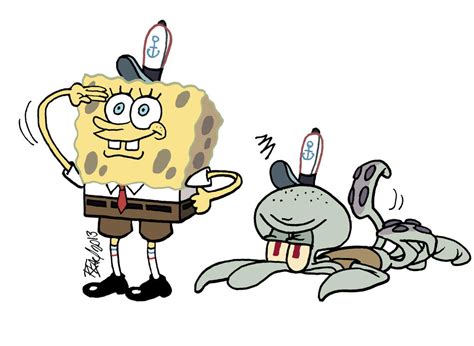 Spongebob And Squidward By Bleyerart On Deviantart