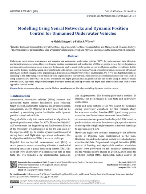 Modelling Using Neural Networks And Dynamic Position Control For Uuv Pdf Control Theory