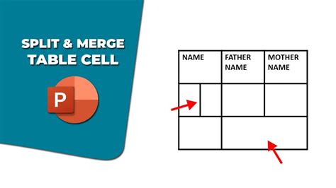 How To Split And Merge Cells In Table Powerpoint Slides Into One Youtube