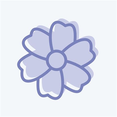 Icône Sakura Adapté Au Symbole Japonais Style Bicolore Conception Simple Modifiable Vecteur