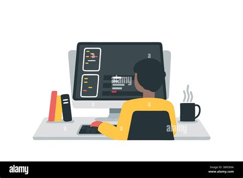 Remote Work Programmer Home Setup Young Black Man Coding Software Development Coding Skills