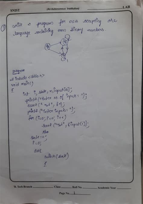 DFA DFA AT Computer Science Studocu