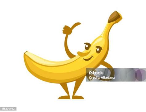 단일 바나나 식용 열대 과일 베리 만화 캐릭터 디자인 마스코트 플랫 벡터 일러스트레이션 흰색 배경에 고립 과일에 대한 스톡 벡터 아트 및 기타 이미지 Istock