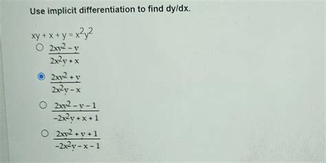 solved use implicit differentiation to find