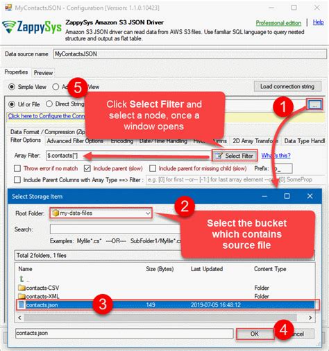 Import Amazon S3 Files Into Sql Server Csvjsonxml Driver Zappysys