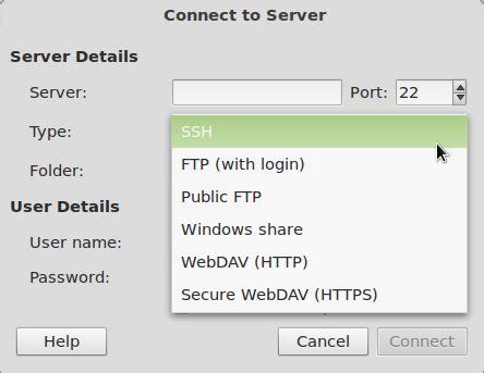 Connect To A Server On Linux GUI