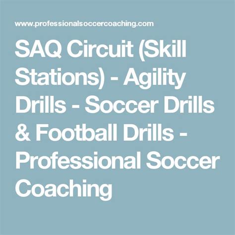 Saq Circuit Skill Stations Agility Drills Soccer Drills