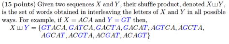 Solved Points Given Two Sequences X And Y Their Chegg