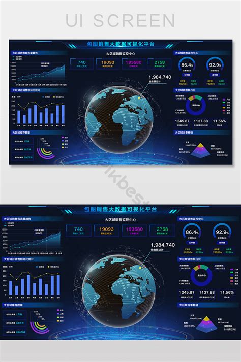 Group Sales Product Big Data Visualization Platform Web Ui Interface Psd Ui Free Download
