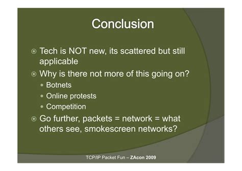 Fun With Tcp Packets Ppt