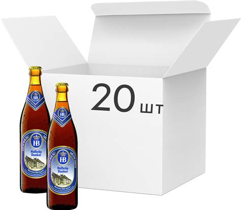 Упаковка пива Hofbrau Dunkel темное фильтрованное 5.5% 0.5 л х 20 шт ...