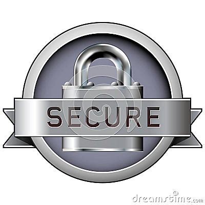 Secure Badge For Web Or Print Stock Photography Image