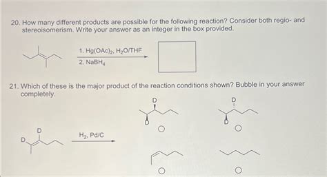 Solved How many different products are possible for the | Chegg.com