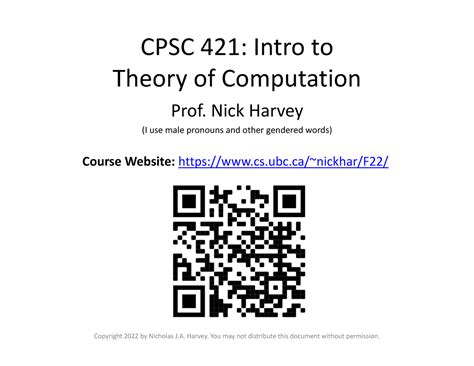 Lecture 1slides Na Cpsc 421 Intro To Theory Of Computation Prof Nick Harvey I Use Male