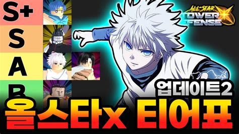 올스타타워디펜스x 업데이트2 신규캐릭 포함 티어리스트 대공개 S등급에 들어갈 캐릭은 누구일까 올타디x 티어표 Youtube