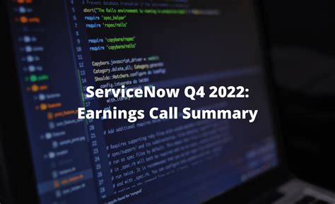 ServiceNow NOW Q Earnings Call Summary