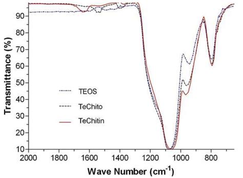 Atr Ftir Spectra Of Teos Techito And Techitin Matrices