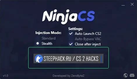 Инжектор кс NinjaCS CS Injector VAC Bypass Green Trust Factor Stealth Injection