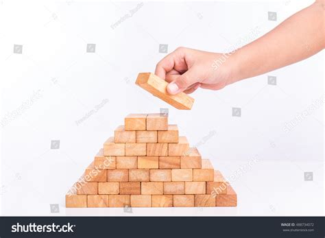 Close Hand Holding Blocks Wood Game Stock Photo 488734072 Shutterstock