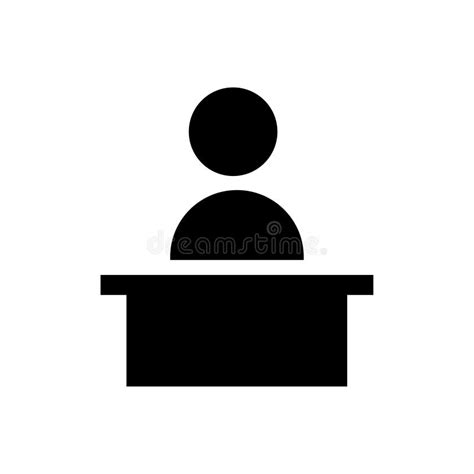 Man At The Table Icon Vector Illustration EPS 10 Stock Vector Illustration Of Work