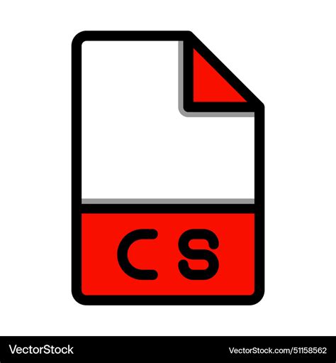 cs file type format icon extension document files vector image