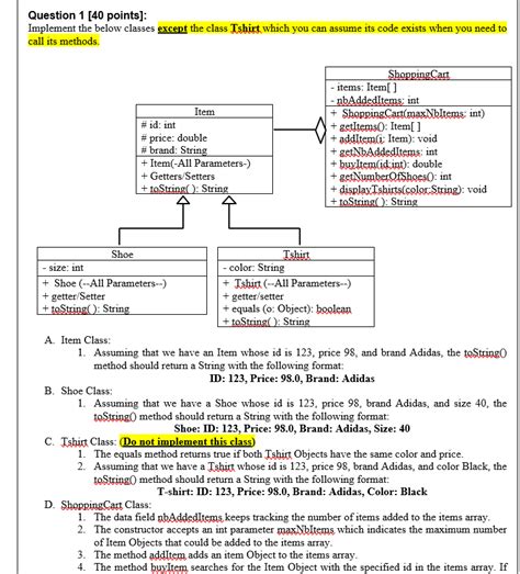 Solved Question 1 40 Points Implement The Below Classes