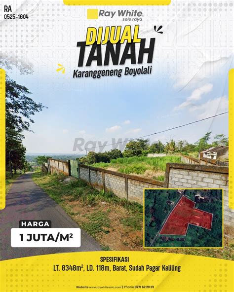 Tanah Luas Pagar Keliling Jalur Wisata Tlatar Boyolali Sevibu