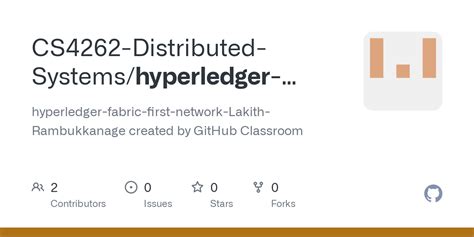 Github Cs4262 Distributed Systemshyperledger Fabric First Network