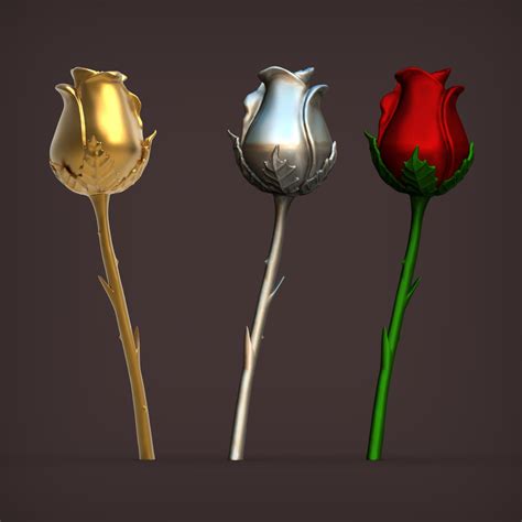 Rose Stl Digital File For 3d Printing Etsy