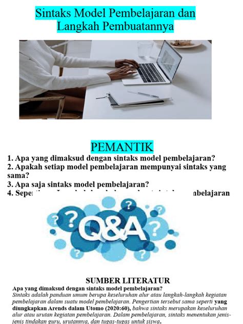 Sintaks Model Pembelajaran Dan Langkahnya Pdf Seni