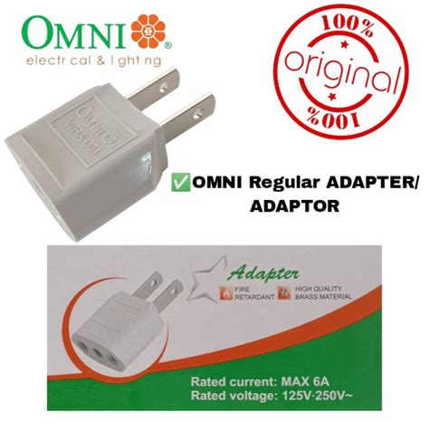 Omni Regular Adaptor Socket 1piece Plug Outlet Adapter Wra 001