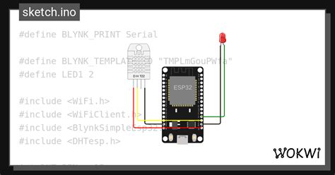 Sensor Suhu Dan Kelembapan Dengan Blynk Wokwi Esp32 Stm32 Arduino