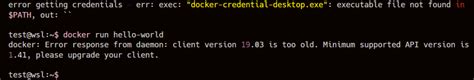 Docker Credential Desktopexe Executable File Not Found In Path Using