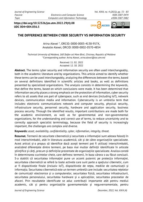 Pdf The Difference Between Cyber Security Vs Information Security