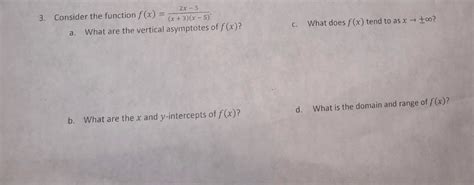 solved 3 consider the function f 3 5 x 3 x 5 what are