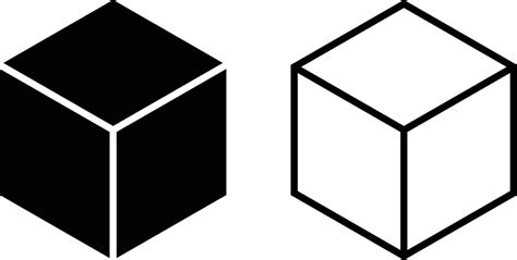 Cube Icon Set Vector In Two Styles Isolated On White Background 33140863 Vector Art At Vecteezy