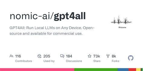 GitHub Nomic Ai Gpt All GPT All Run Local LLMs On Any Device Open Source And Available For
