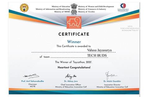 Jayasurya Valusa On Linkedin Winners Aicte Winners