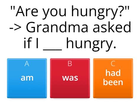 Reported Speech Questions Cuestionario